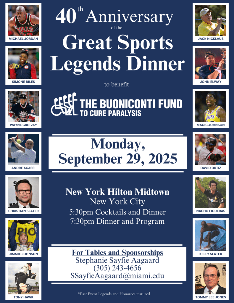 Great Sports Legends Dinner to benefit The Buoniconti Fund