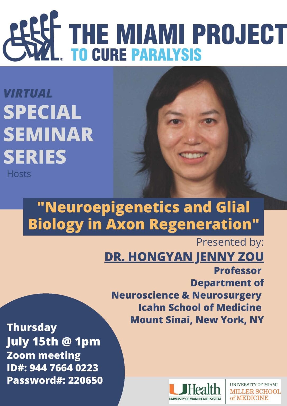 Dr. Hongyan Jenny Zou - The Miami Project
